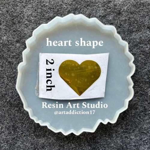 2 inch Heart Shape Vinyl Sticker | Resin Art Studio